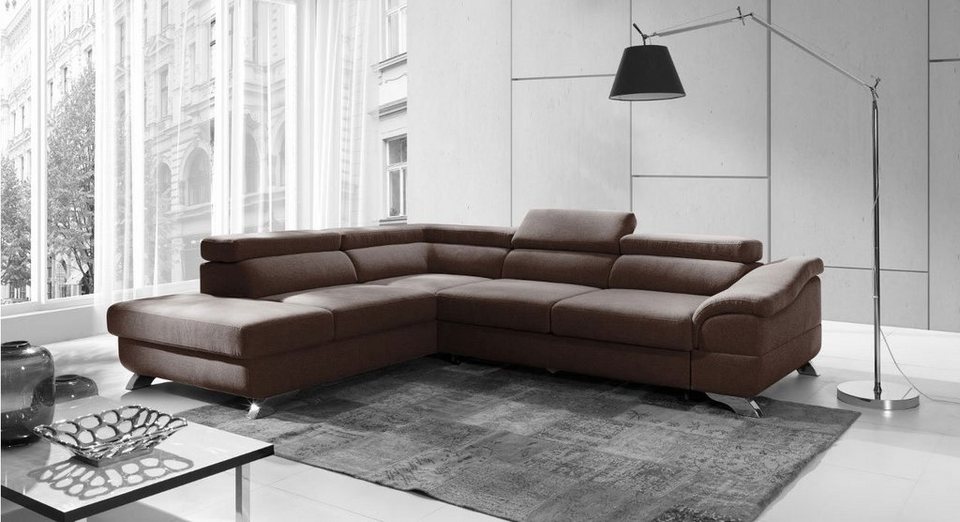 Mirjan24 Ecksofa Lagos Eckcouch Mit Bettkasten Und Schlaffunktion