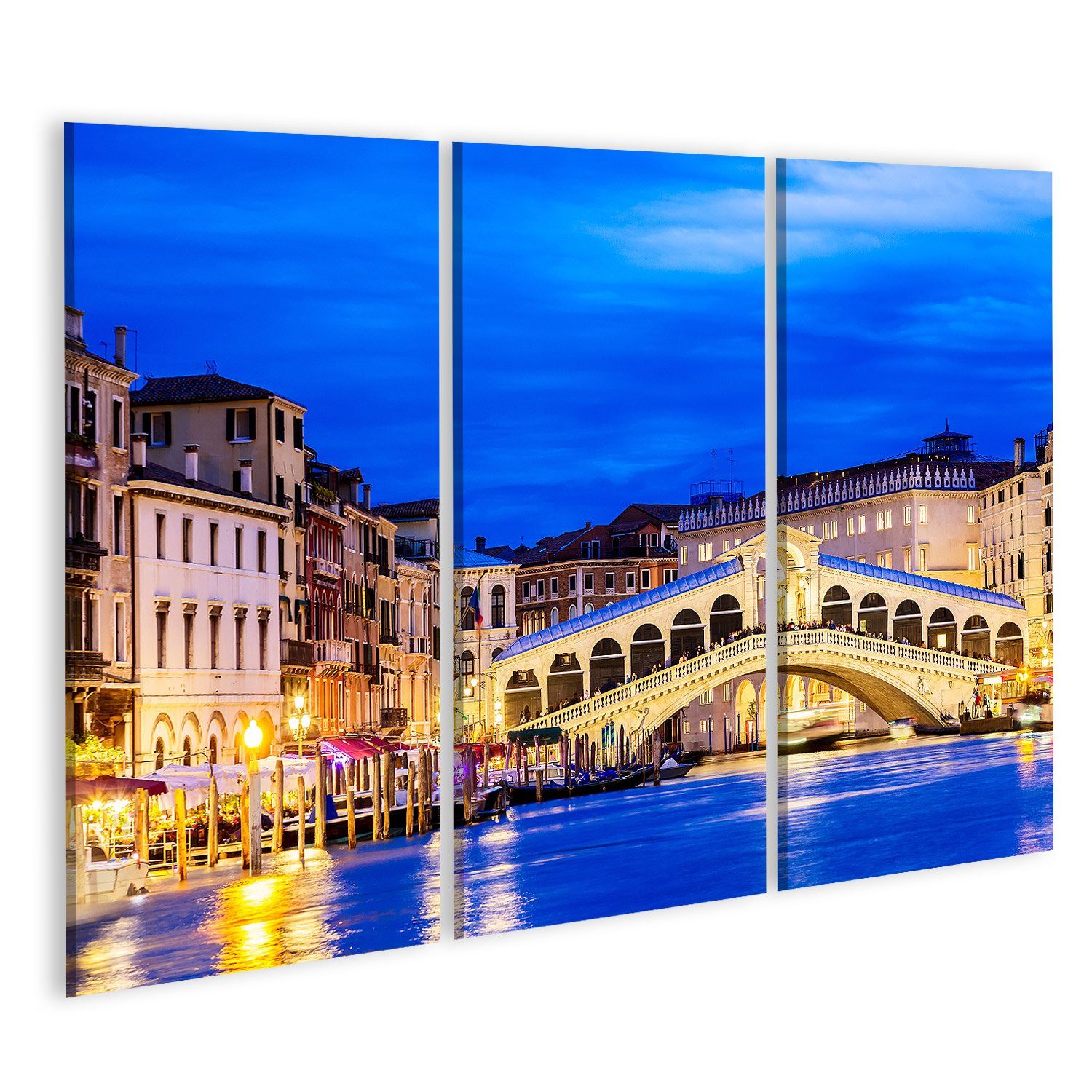 islandburner Leinwandbild »Bild auf Leinwand Venedig Italien Rialto Brücke Und Grand Canal In ...