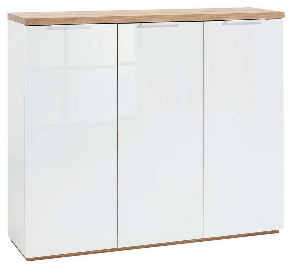 Composad Kommode Mundi B 120 X H 103 Cm Riviera Eiche Dekor Weiß
