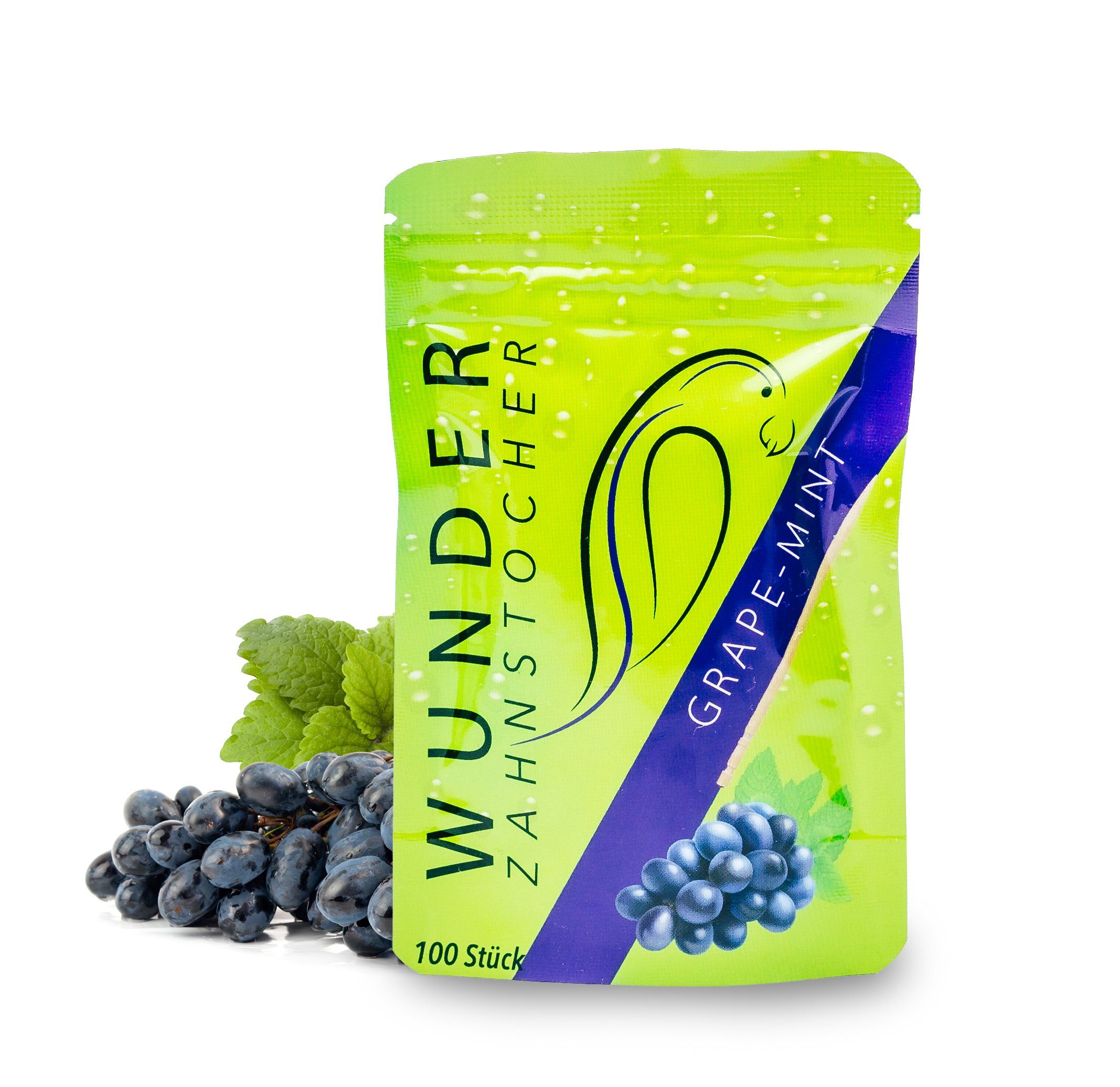 Wunder Zahnstocher Mundpflegecenter Wunder Zahnstocher mit Geschmack - Refill Pack - Traube/Minze