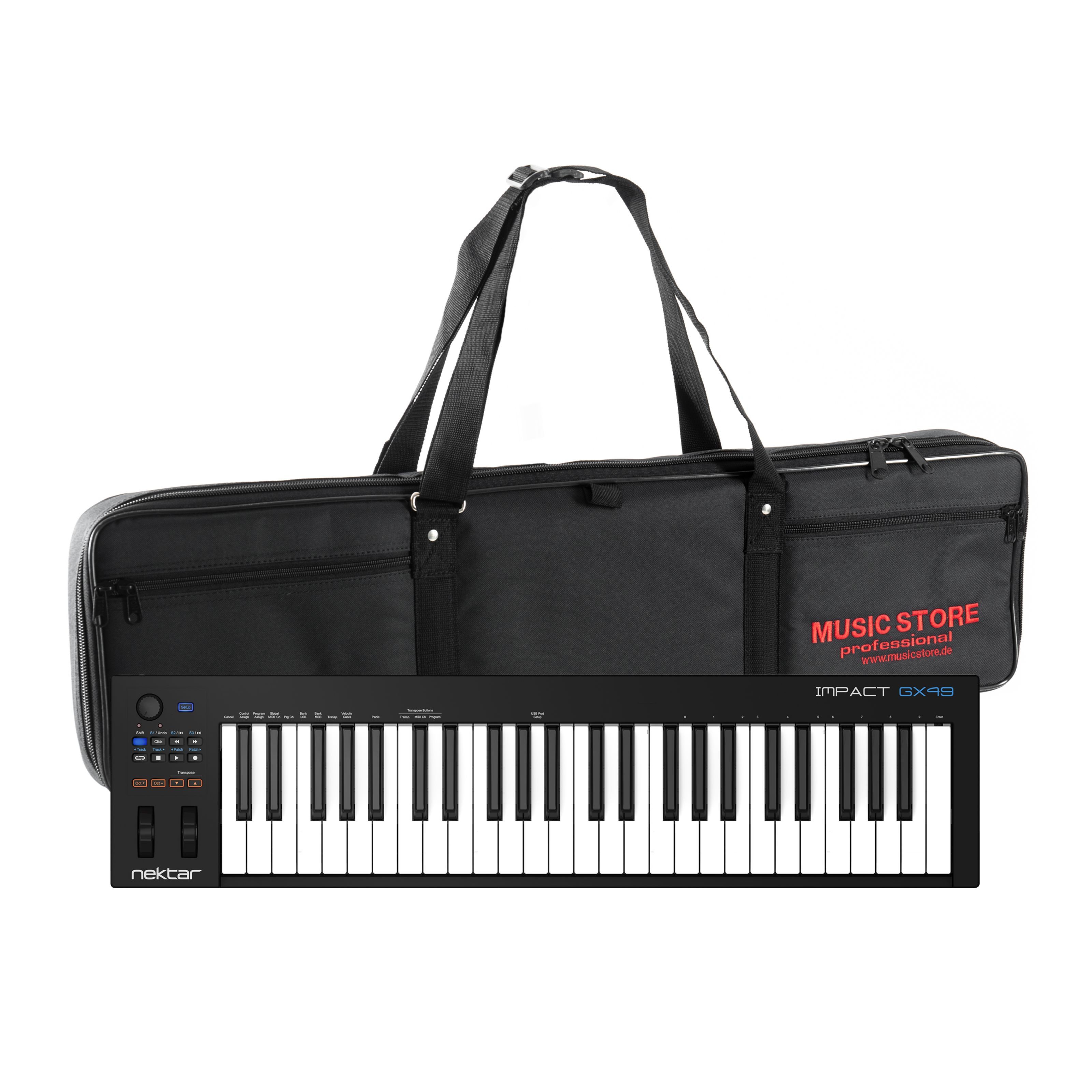 Nektar Masterkeyboard (Masterkeyboards, MIDI-Keyboard 49), Impact GX 49 + KCS Bag Set - Midi ...