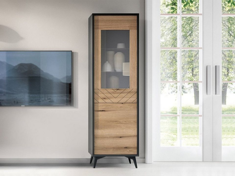 Compleo Vitrine Alice Standvitrine Mit 2 Türen Glasvitrine Für