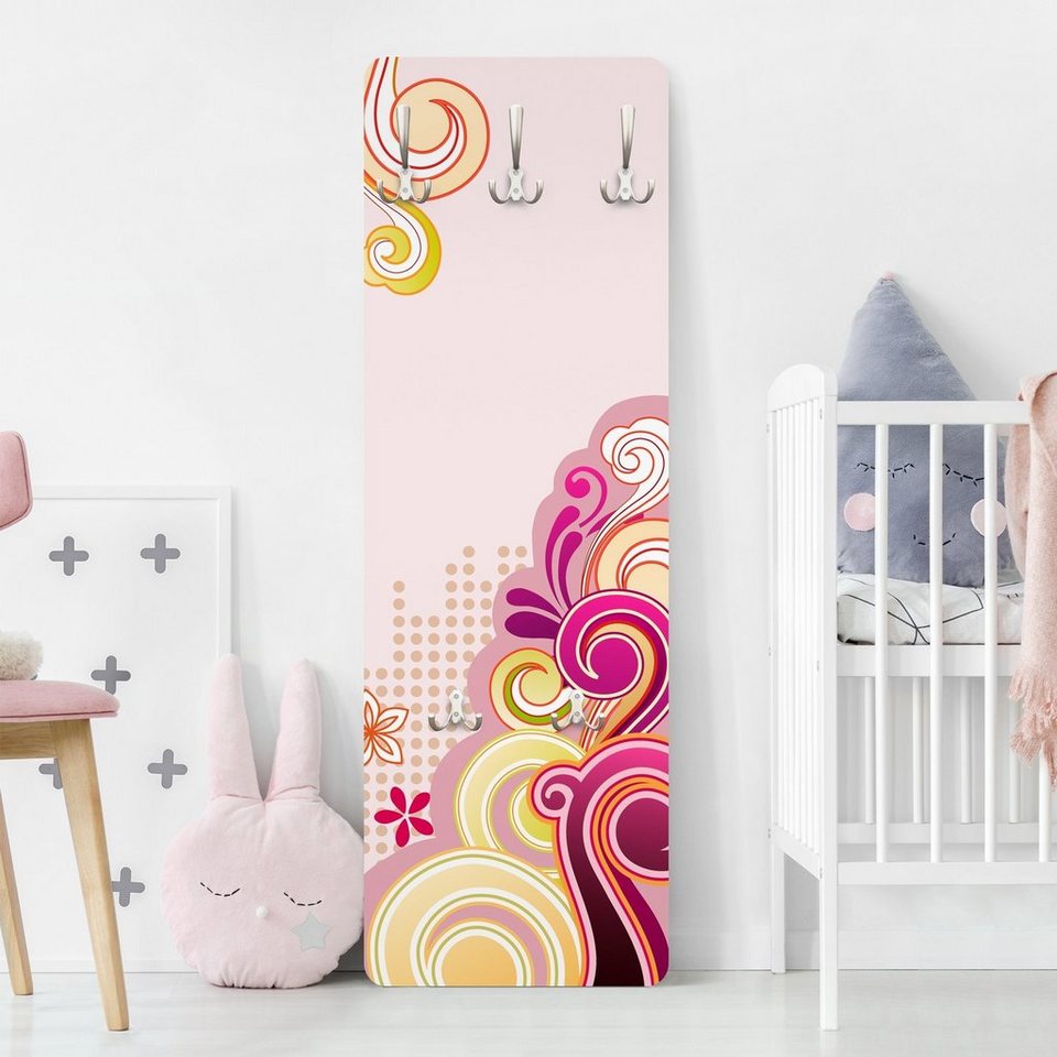 Bilderdepot24 Garderobenpaneel Design Kinder Kunst Muster Cirrus Iii