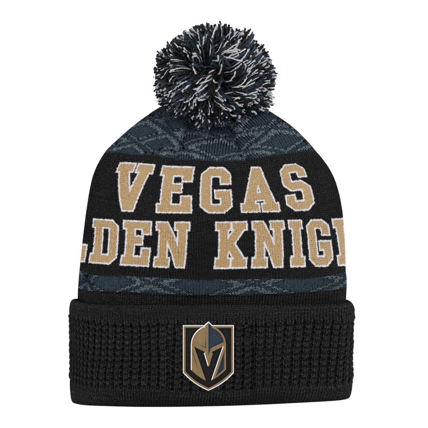 Outerstuff Baseball Cap NHL PUCK PATTERN Vegas Golden Knights
