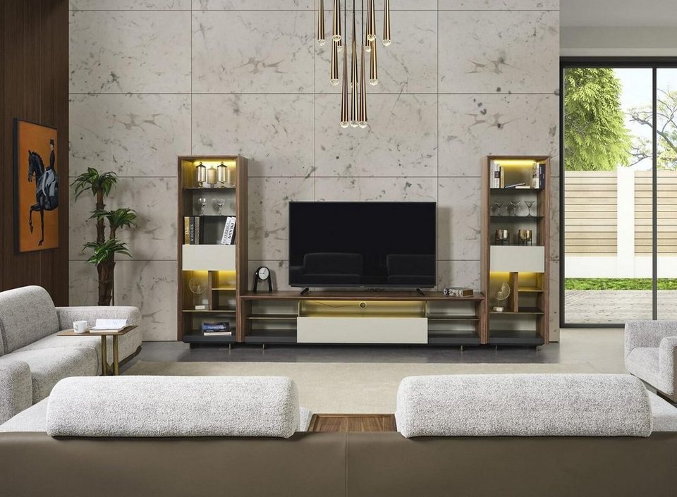 Jvmoebel Wohnzimmer Set Wohnwand Rtv Lowboard Tv Ständer Sideboard