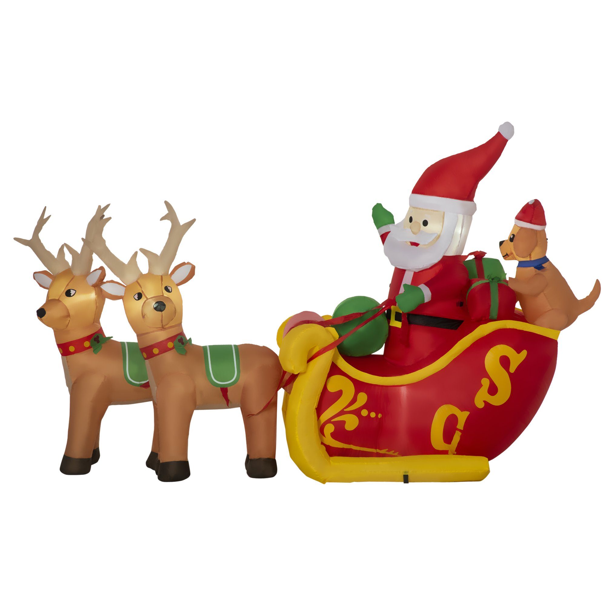 Outsunny Weihnachtsfigur Selbstaufblasbarer Mit Gebläse Weihnachtsdeko