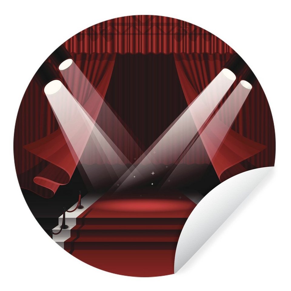 Muchowow Wandsticker Eine Illustration Von Scheinwerfern Auf Dem Roten