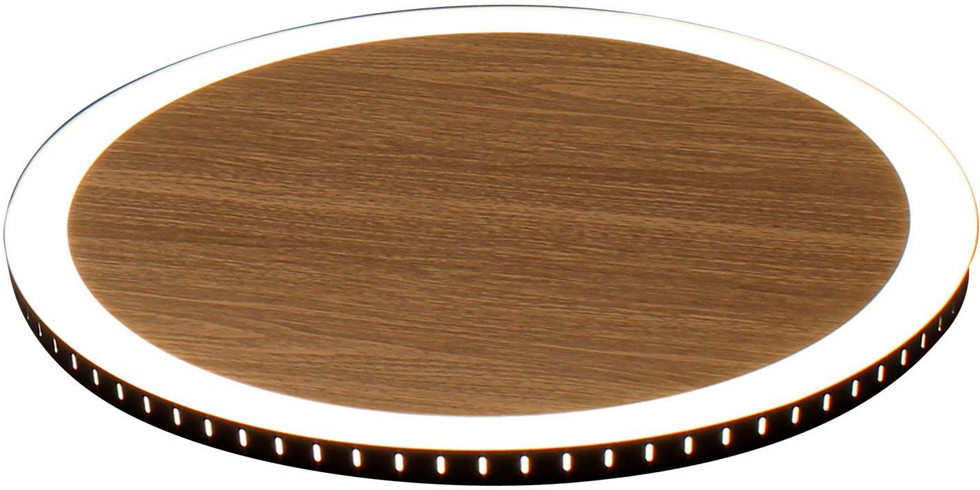 ECO-LIGHT LED Deckenleuchte Moon, LED fest integriert, Aluminium und Holz
