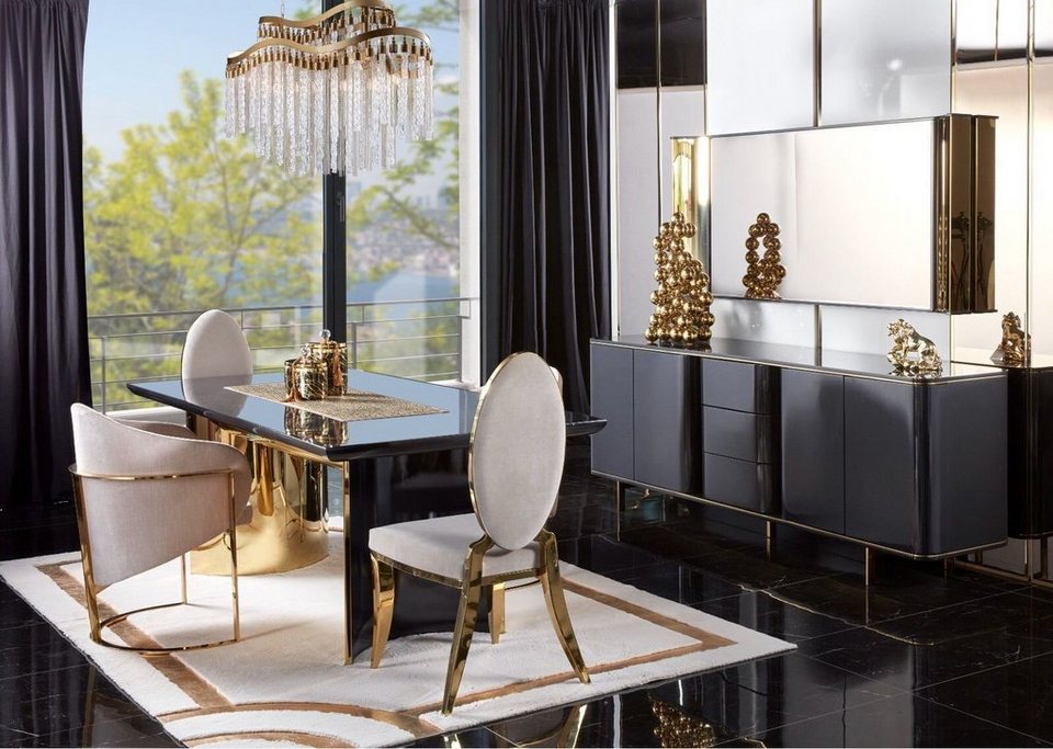 Jvmoebel Esszimmer Set Esszimmer Tisch Esstisch 4x Stuhl Garnitur