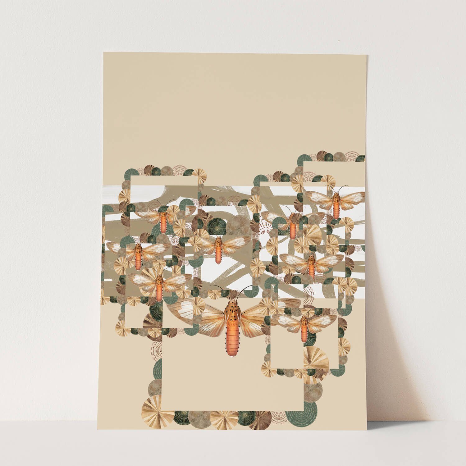 Sinus Art Wandbild Wandbild Schmetterlinge Muster Design Einzigartig