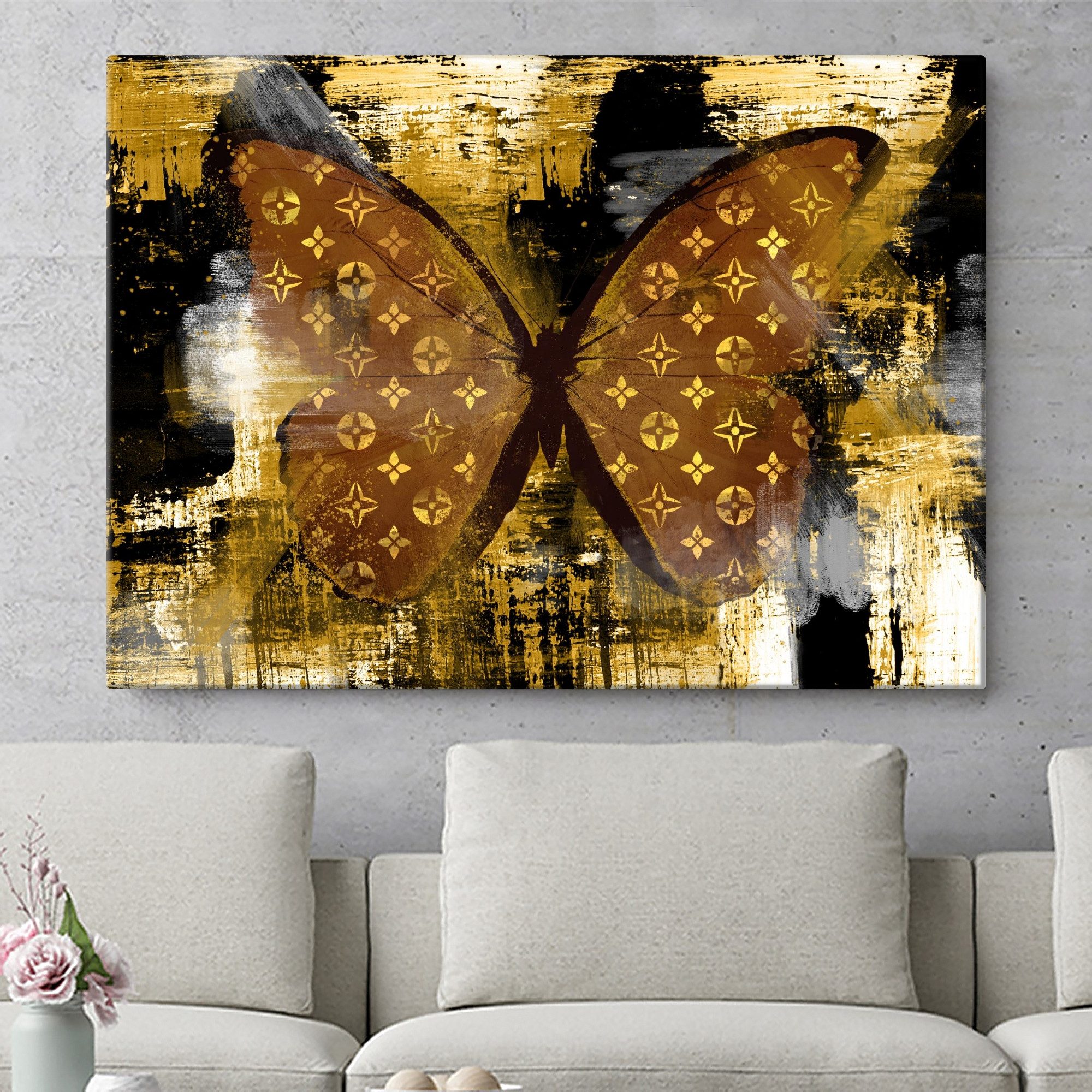 Artmazing Leinwandbild Goldener Flügelschlag, XXL Leinwand 120x80, Poster & Kunstdrucke ...