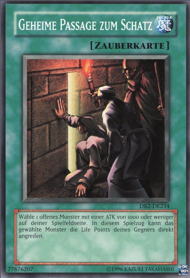 Recollectibles Sammelkarte Yugioh Karte Geheime Passage Zum Schatz