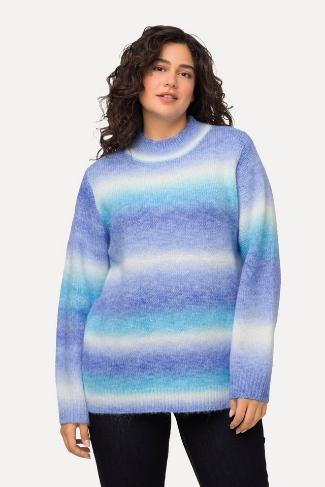Ulla Popken Strickpullover Pullover Farbverlauf Stehkragen Langarm