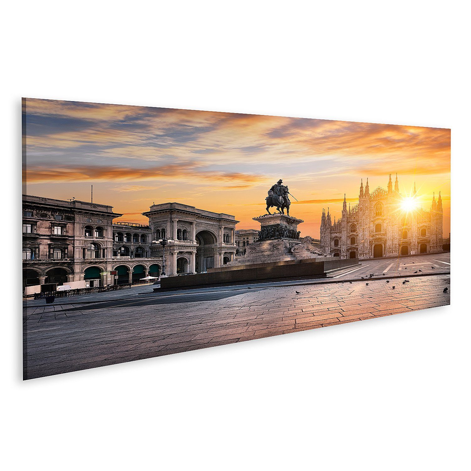 islandburner Leinwandbild Bild auf Leinwand Duomo bei Sonnenaufgang Mailand Europa Wandbild Post