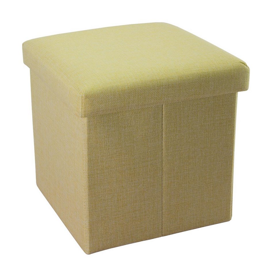 Intirilife Sitzhocker Sitzwürfel Mit Stauraum 38x38x38 Cm In FrÜhlings