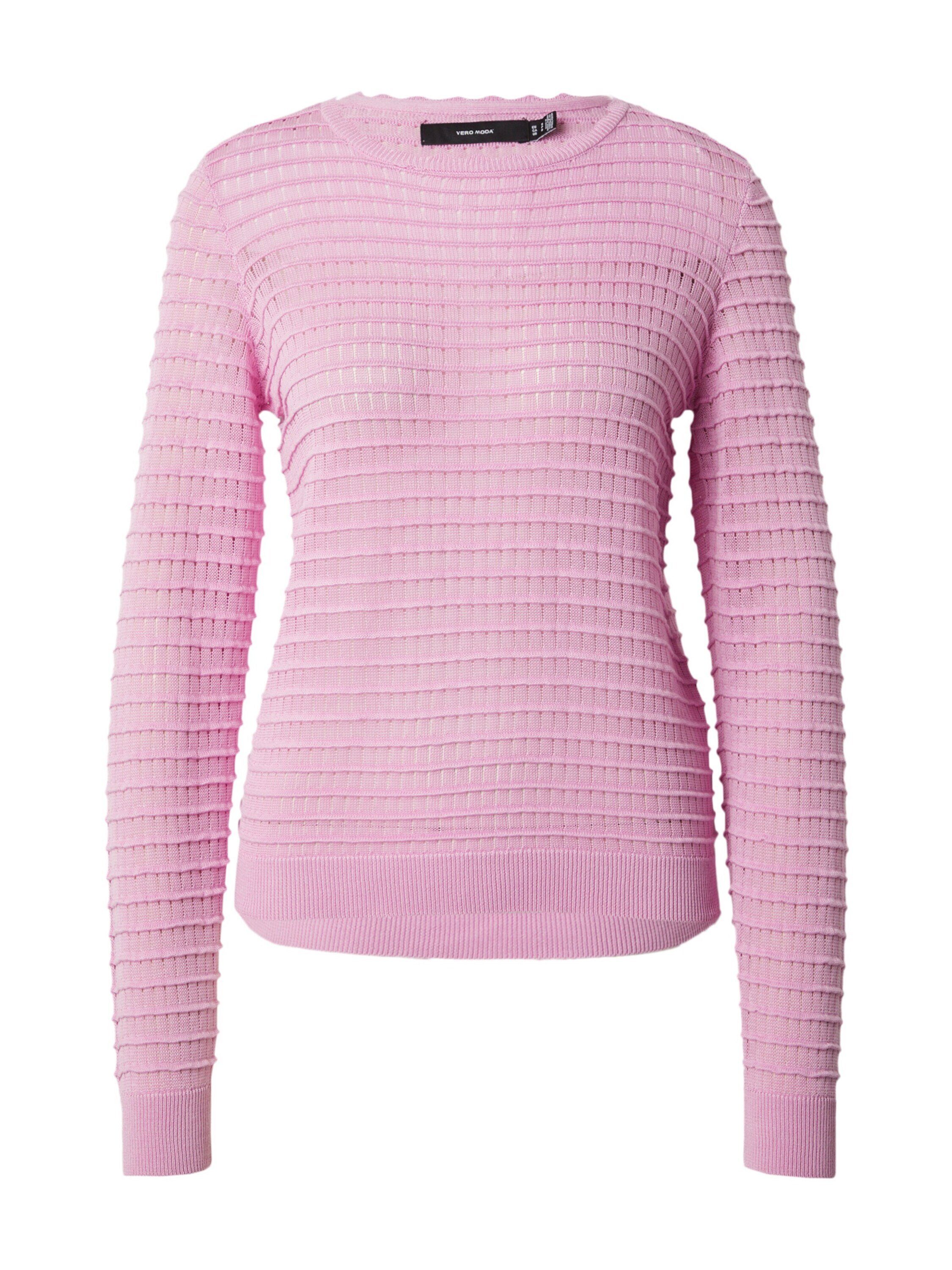 Vero Moda Rundhalspullover ERICA (1-tlg) Lochmuster, Verlängerte ...