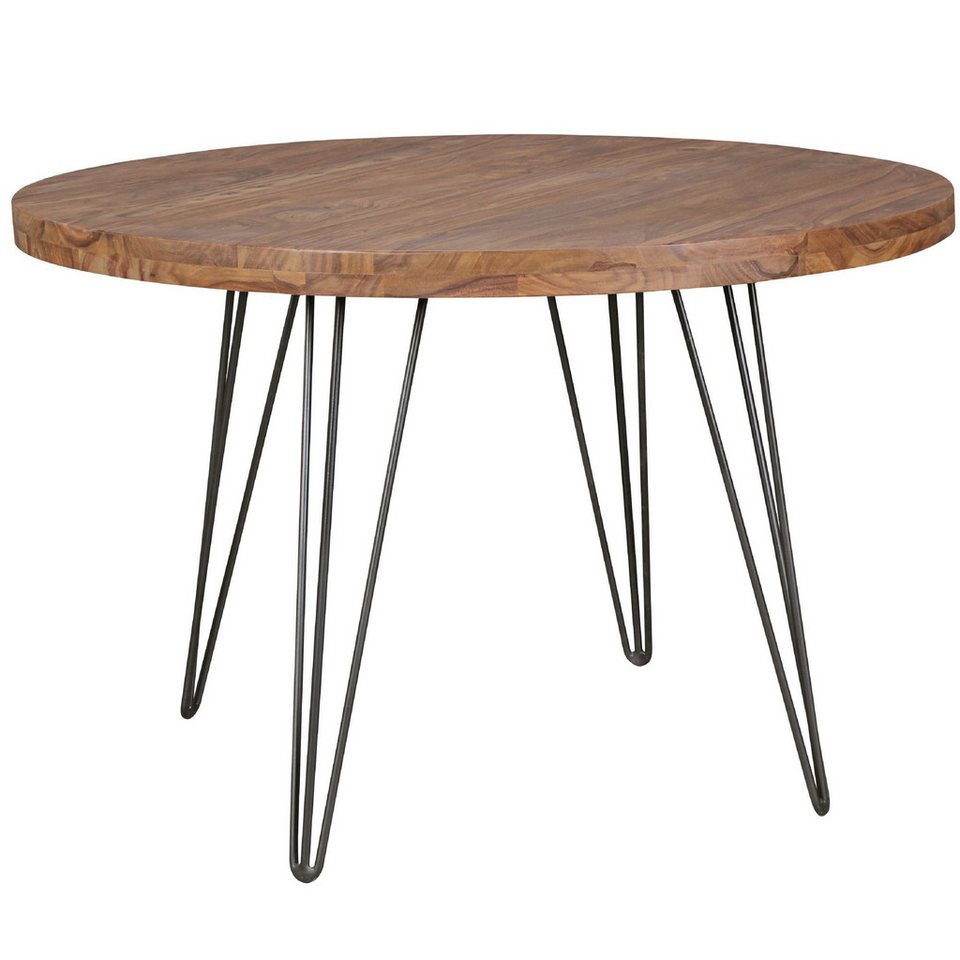 Wohnling Esstisch WL5.201 (Rund Ø 120 x 78 cm Sheesham Massivholz ... Wohnling Esstisch WL5.201 (Rund Ø 120 x 78 cm Sheesham Massivholz ...