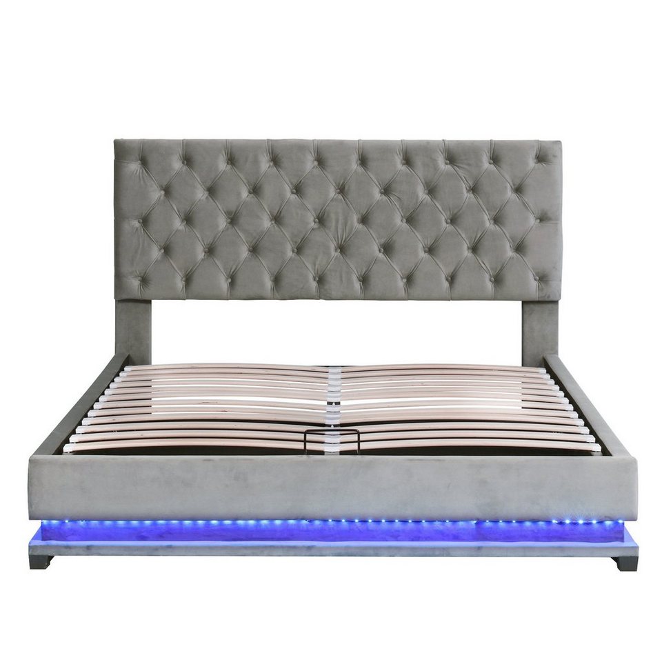 Gotagee Polsterbett Led Doppelbett Polsterbett Stauraumbett