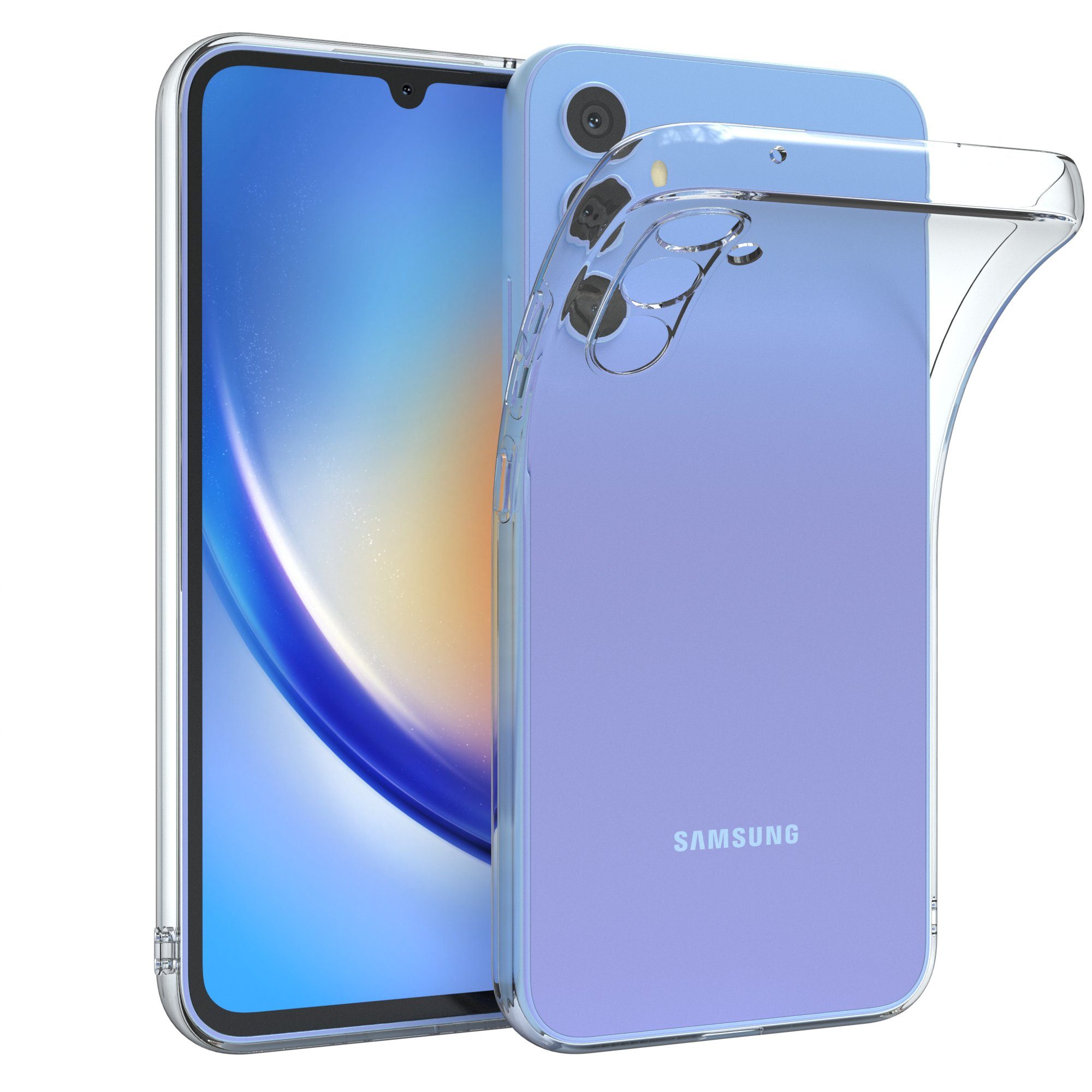 EAZY CASE Handyhülle Slimcover Clear für Samsung Galaxy A34 6,6 Zoll ...