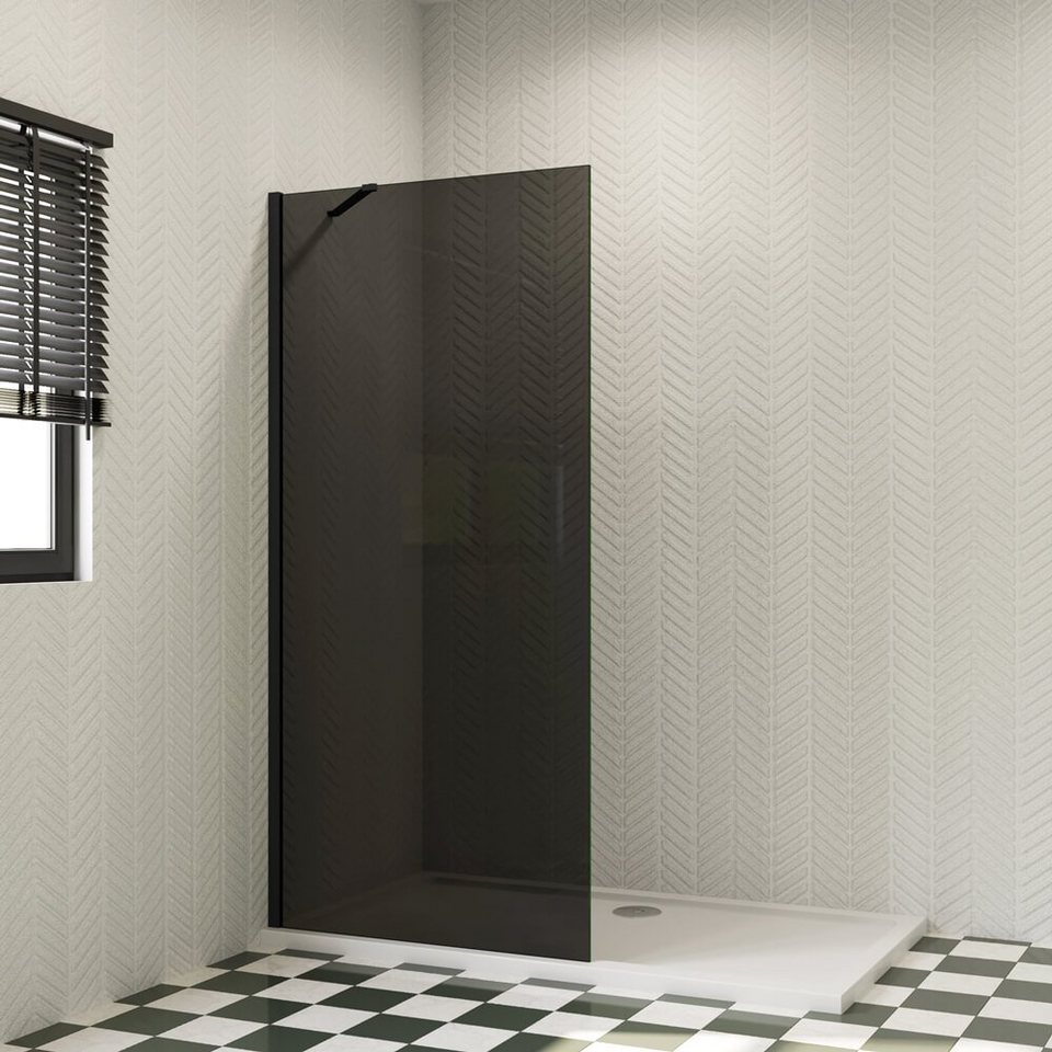 Duschspa Duschwand 8mm 80 140cm Schwarze Duschkabine Walk In Dusche