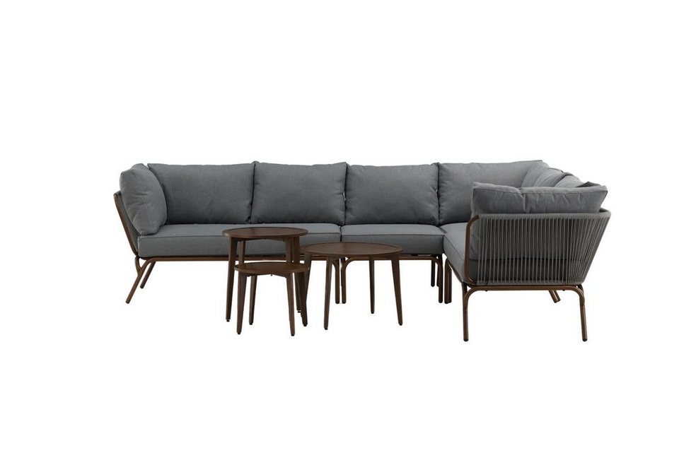 Ebuy24 Gartenlounge Set Roxo Loungeset 4 Teile Graubraun