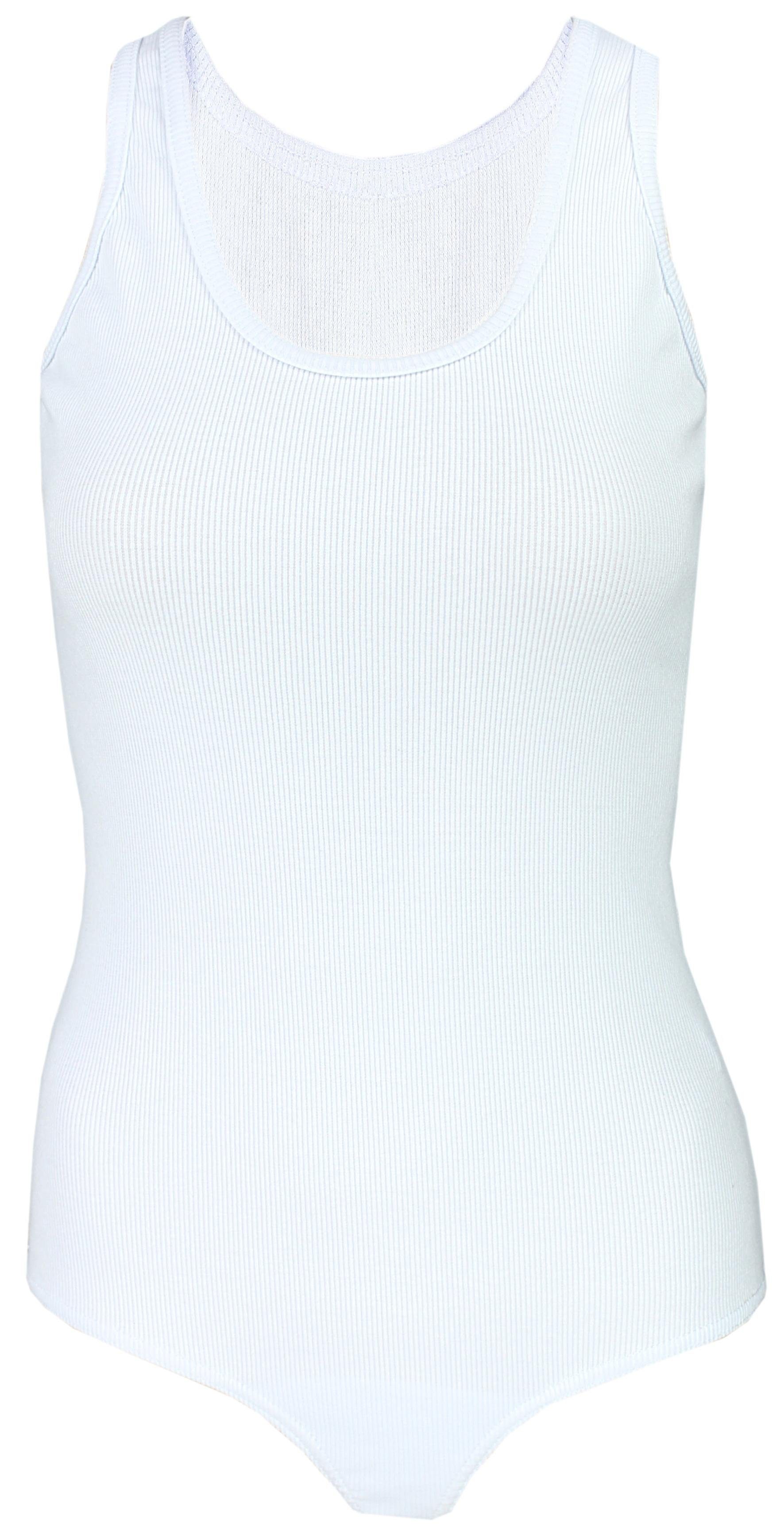 Alkato Body Damen Ärmellos Body Achselbody Bodysuit Rundhalsausschnitt ...