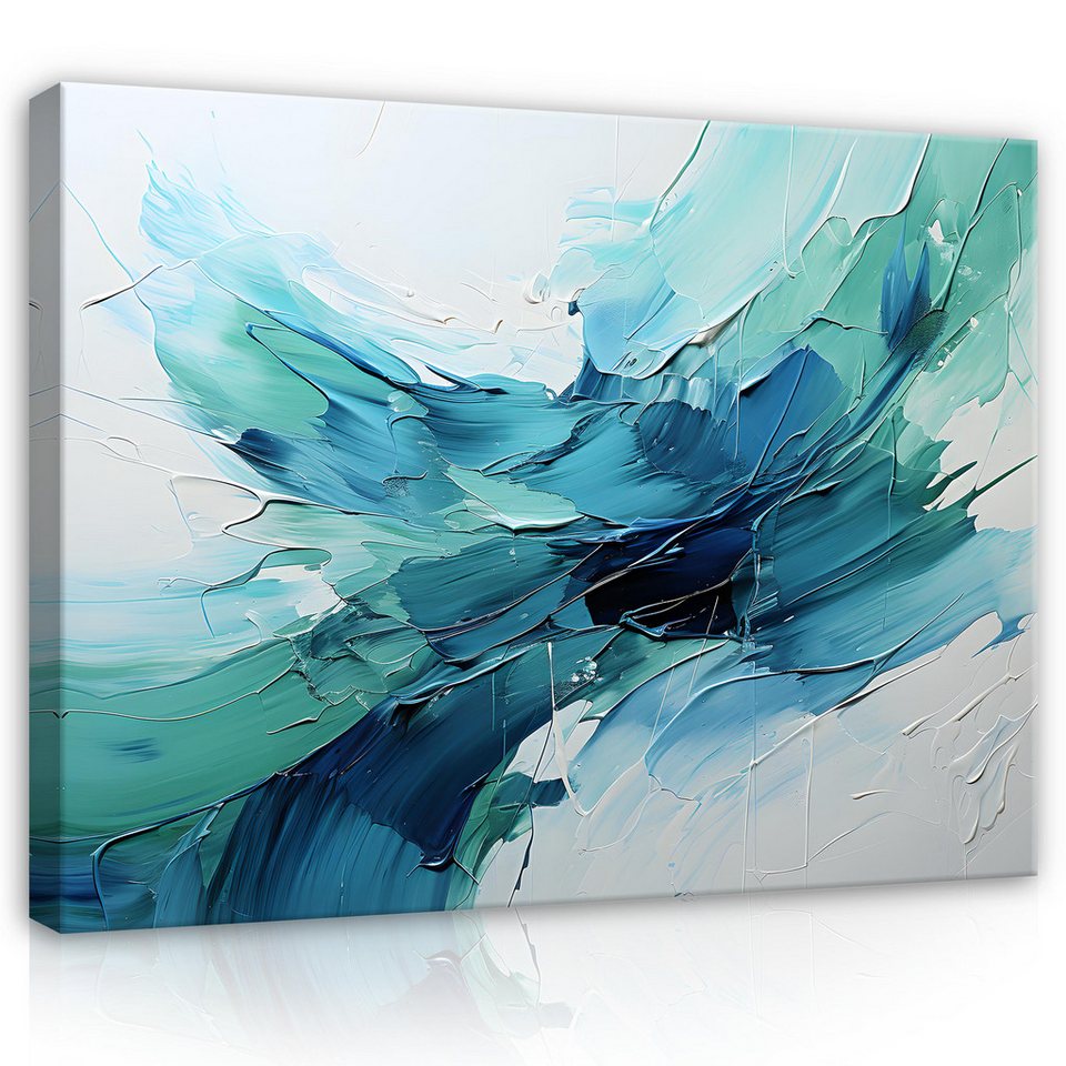 Wallarena Leinwandbild Abstrakt Gemalt Kunst Art Wohnzimmer
