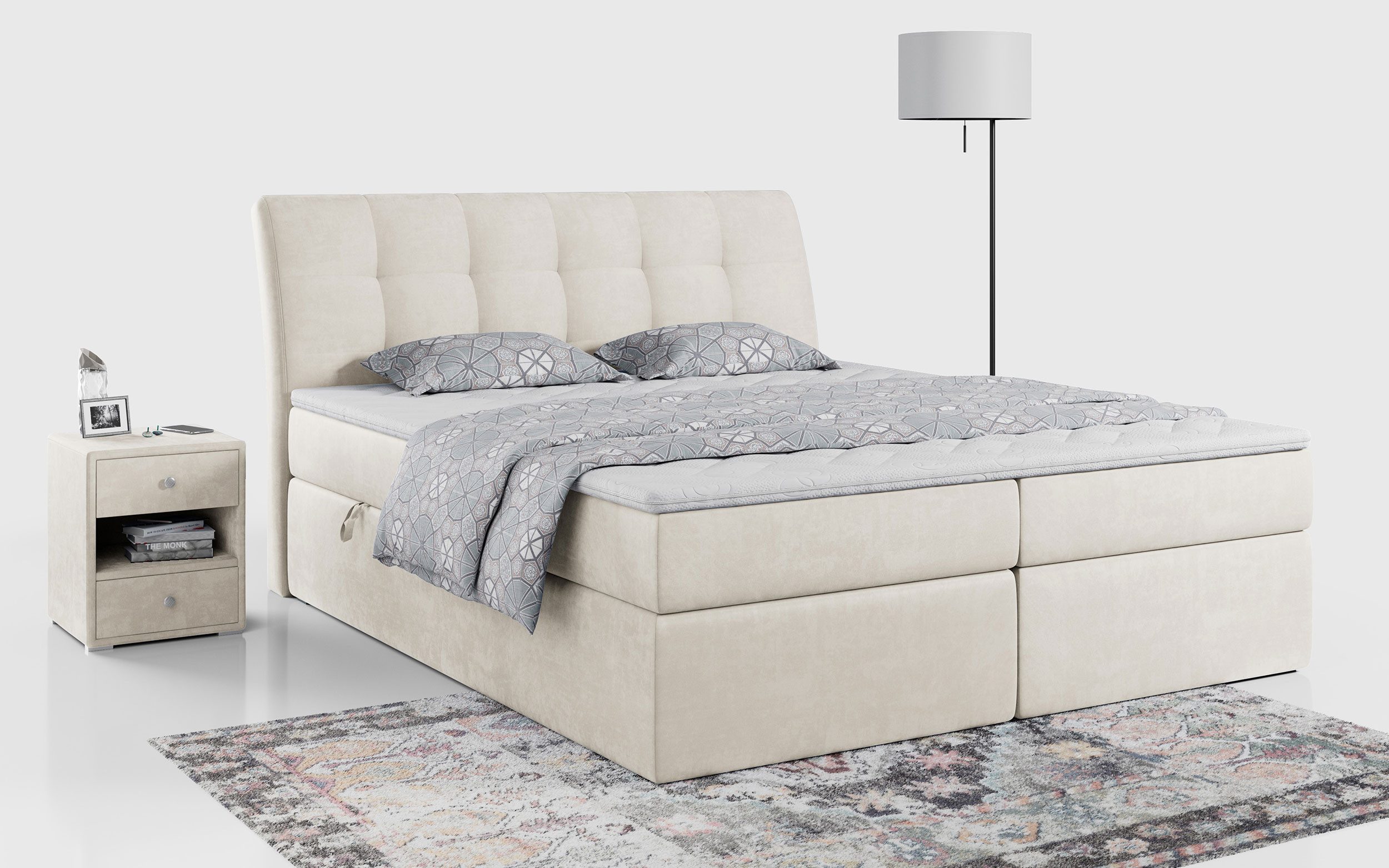 Beige Samt Boxspringbetten 180x200 online kaufen | OTTO