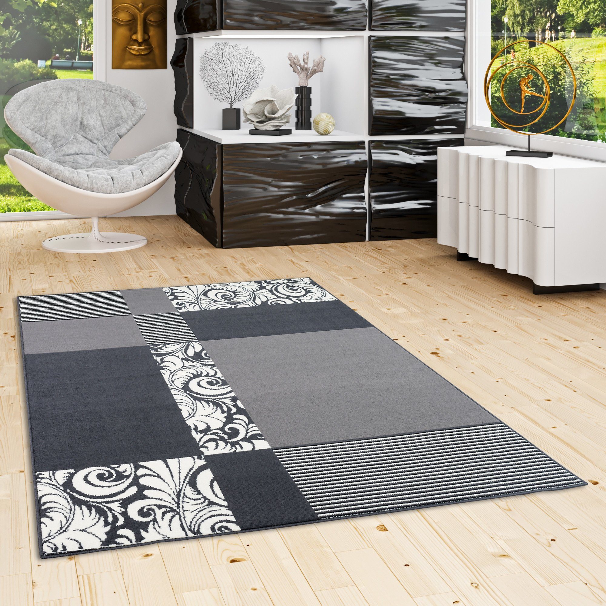 Designteppich Teppich Modern Trendline Modern Karo Pergamon
