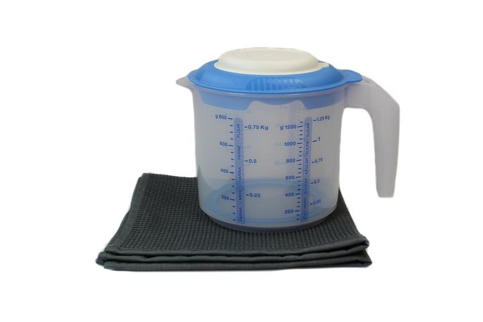 Tupperware Back Set Messbecher Candy Mini 12 L Blau Glastuch