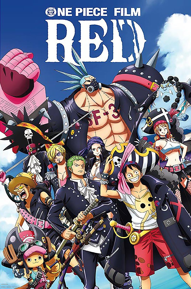 GB eye Poster One Piece Poster Movie Red Full Crew 61 x 91,5 cm