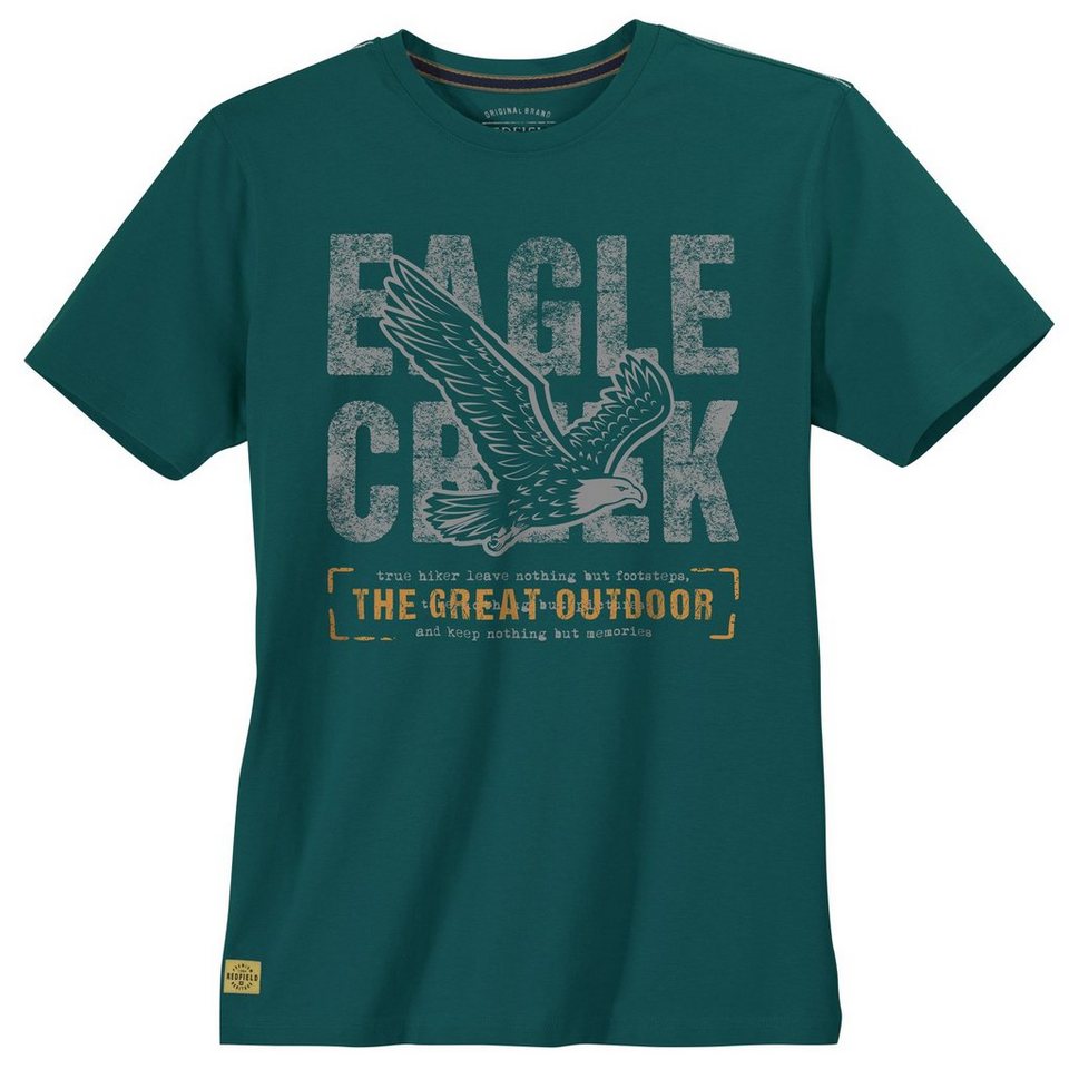 Redfield Rundhalsshirt Große Größen Herren Redfield T Shirt Eagle