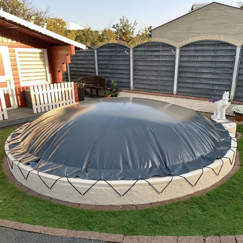 Pool-Abdeckplane Aufblasbare Poolabdeckung Rundpool Ø 320 cm Rund Pool ...