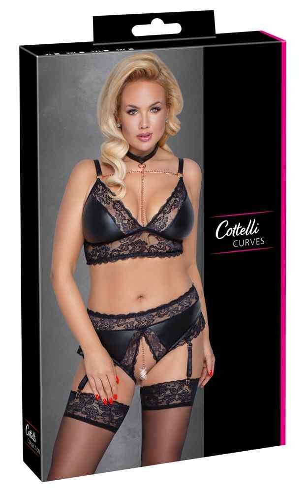 Cottelli Collection Set Bügelloser Bh Bh Und Strapsslip Xl Slip Mit
