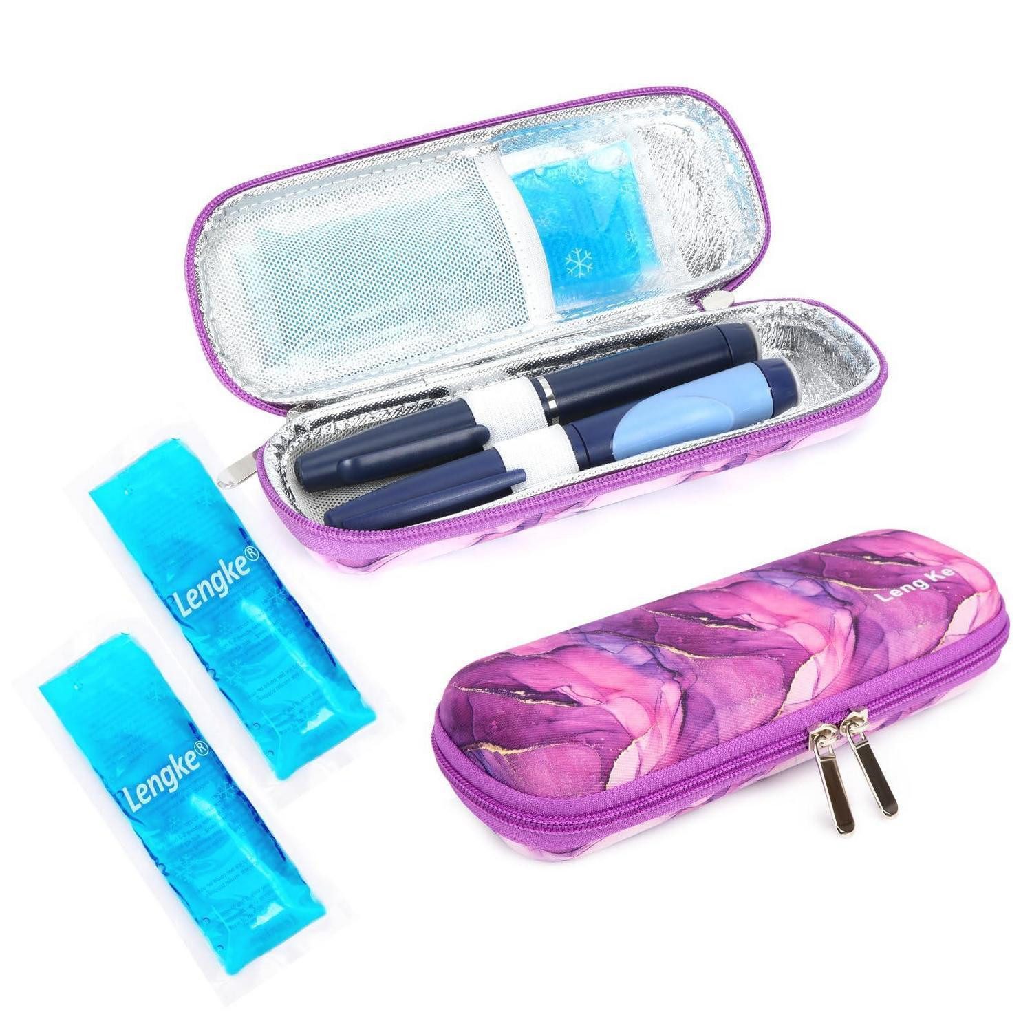 LuxusKollektion Kühltasche Insulin Kühltasche 2 Kühlakkus TSA Pen ...