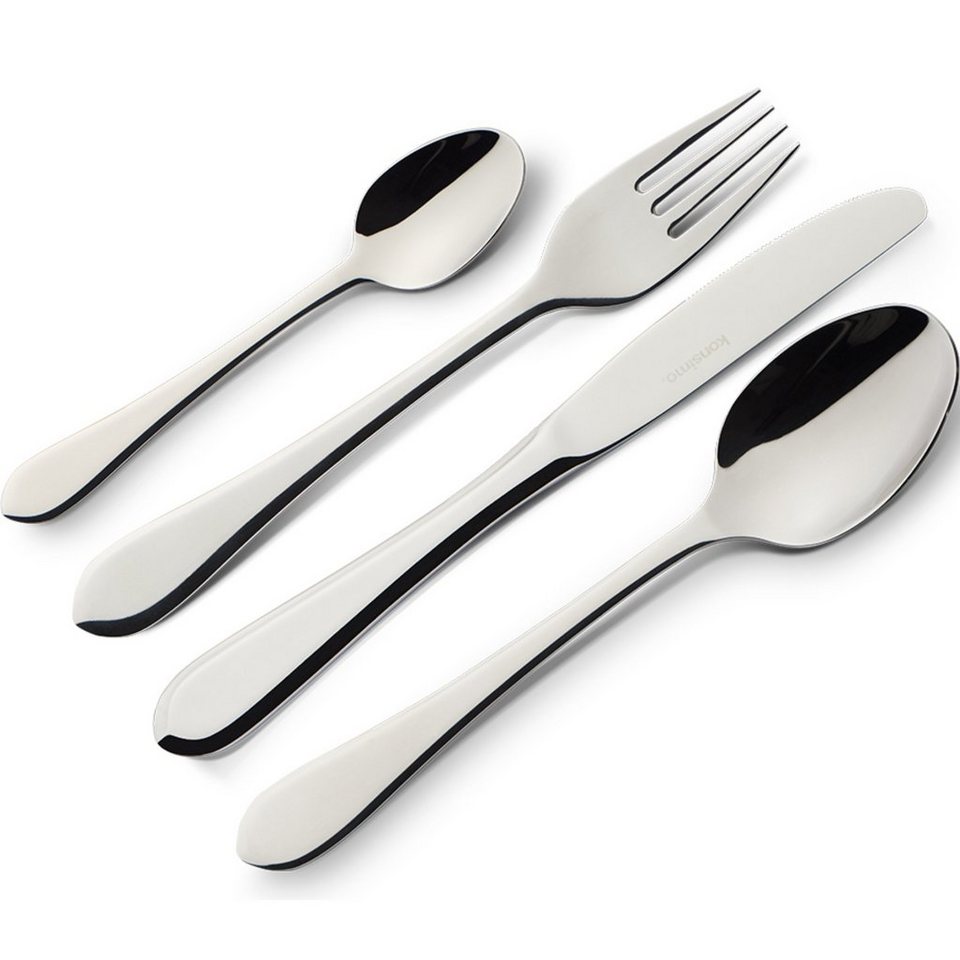 Konsimo Besteck Set Ceras Gabel Messer Löffel Teelöffel 6 Personen 24