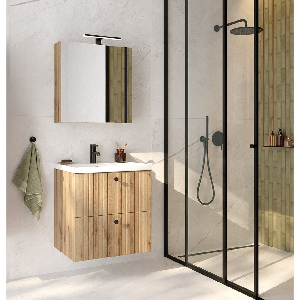 Lomadox Badmöbel Set Riva 107 Spar Set 2 St Spiegelschrank