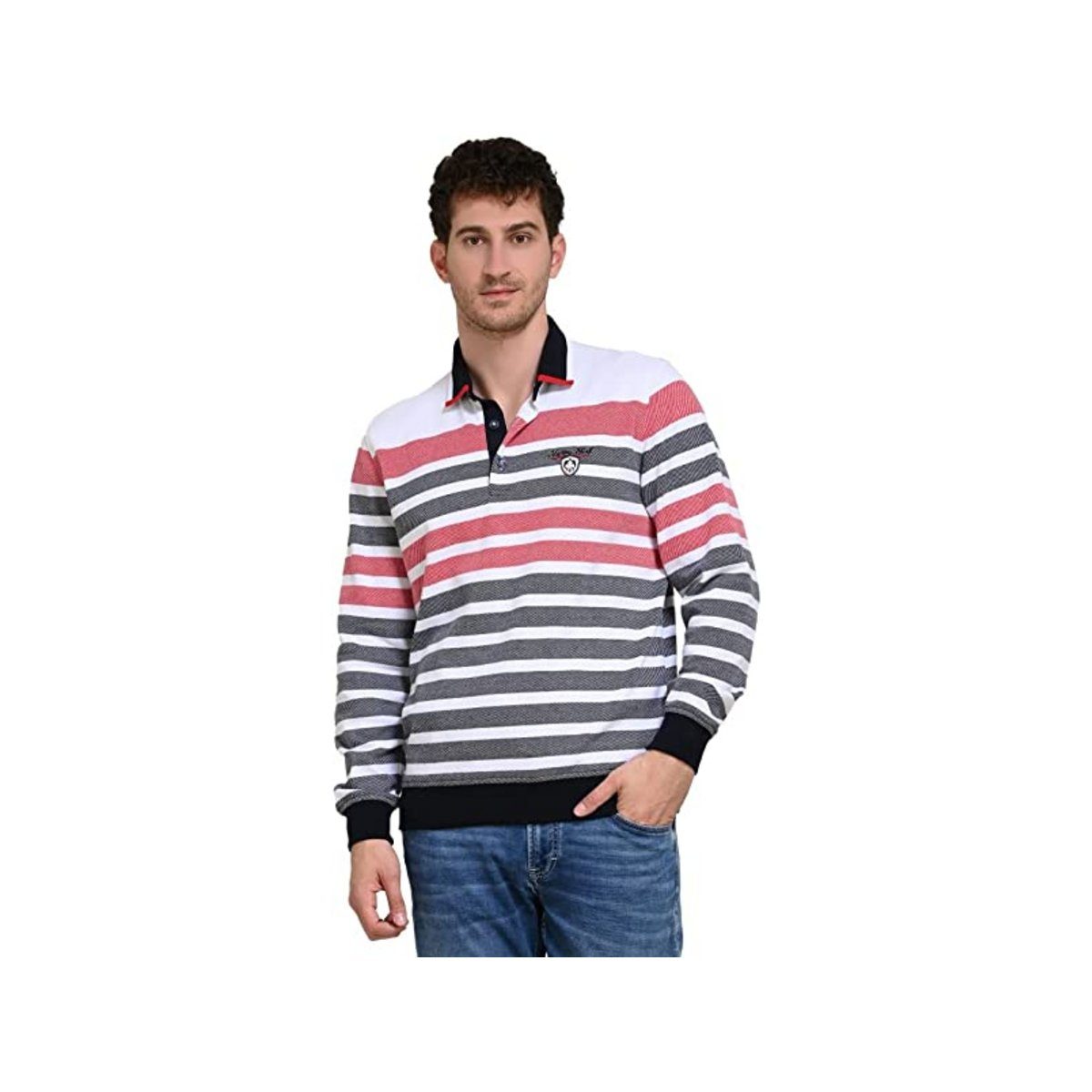 Claudio Campione Poloshirt uni passform textil (1-tlg)