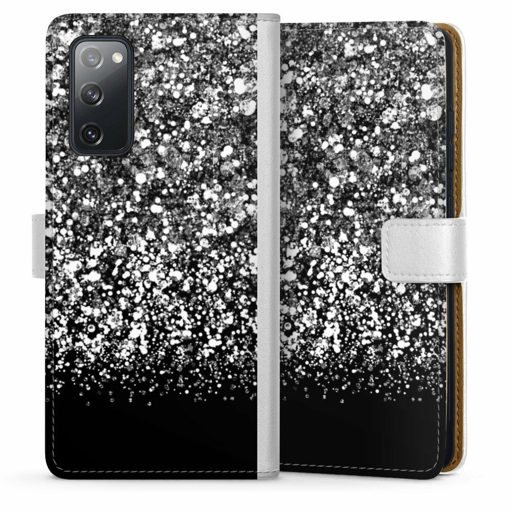 Deindesign Handyhülle Glitzer Look Schneeflocken Muster Snow Fall