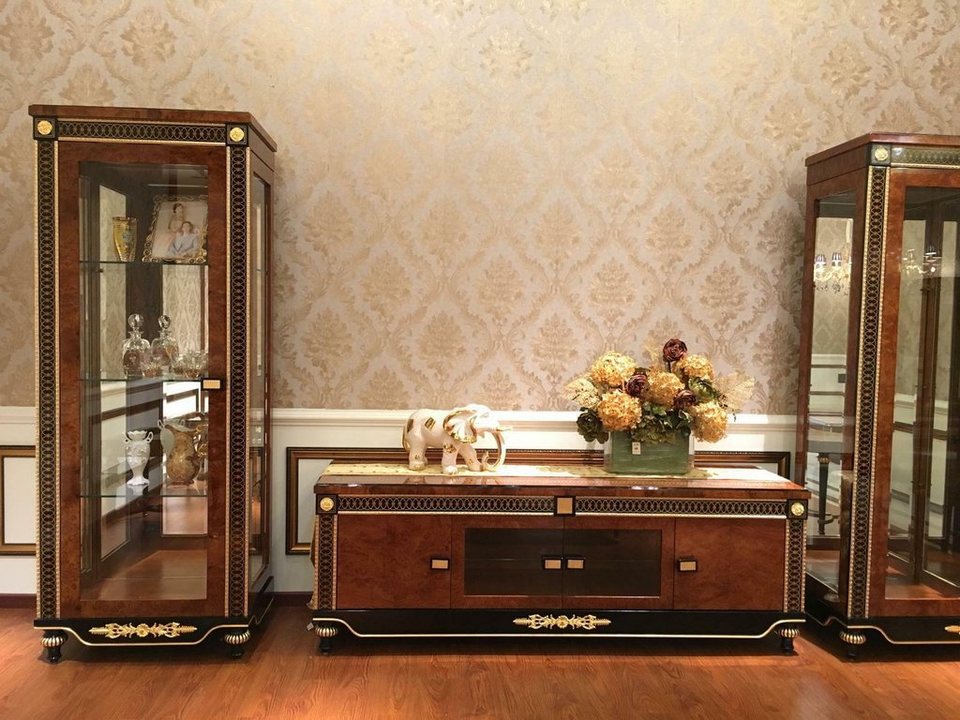 Jvmoebel Wohnzimmer Set Wohnwand Vitrine Konsole Schrankwand