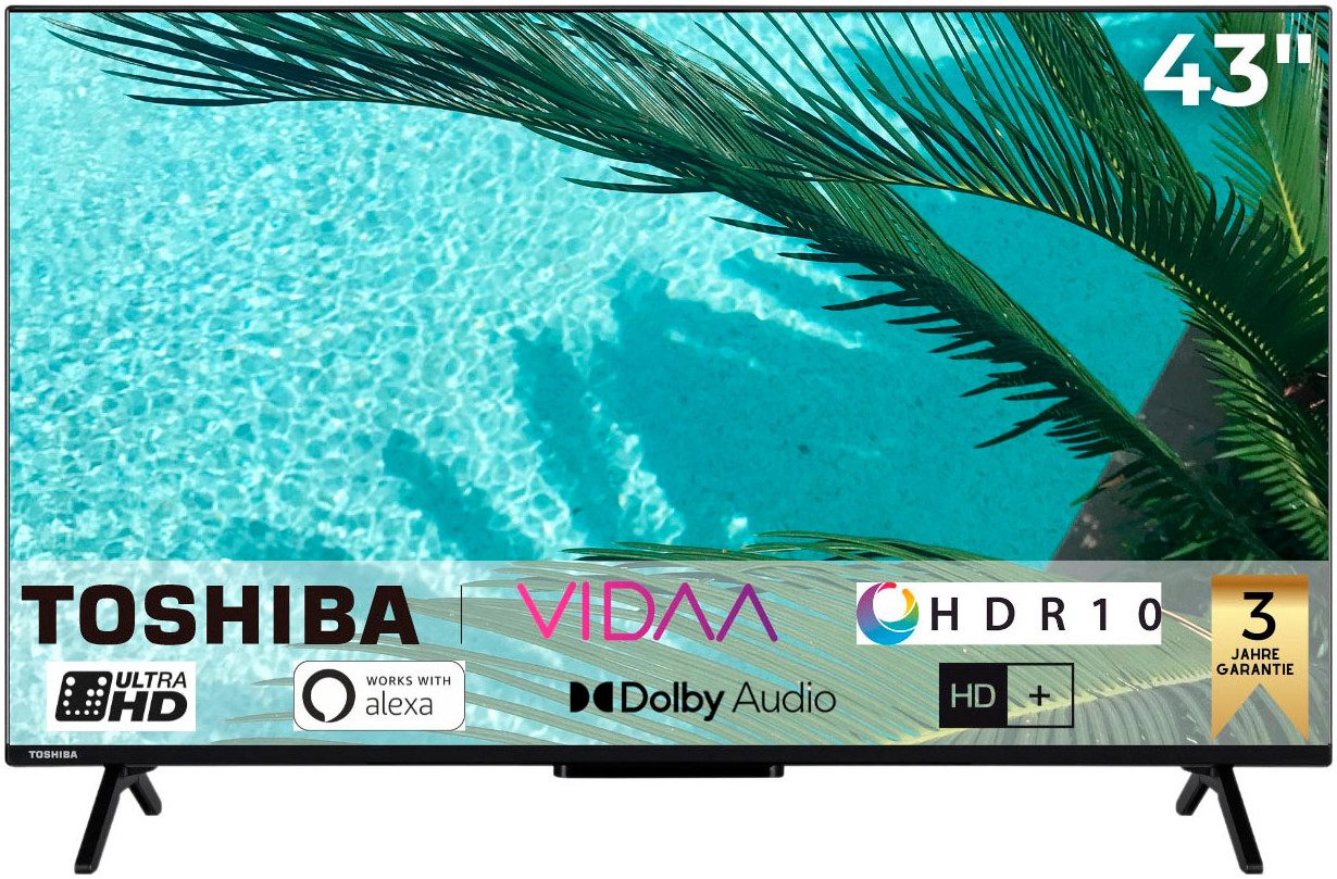 Toshiba 43UV2463DA DLED-Fernseher (108 cm/43 Zoll, 4K Ultra HD, Smart ...