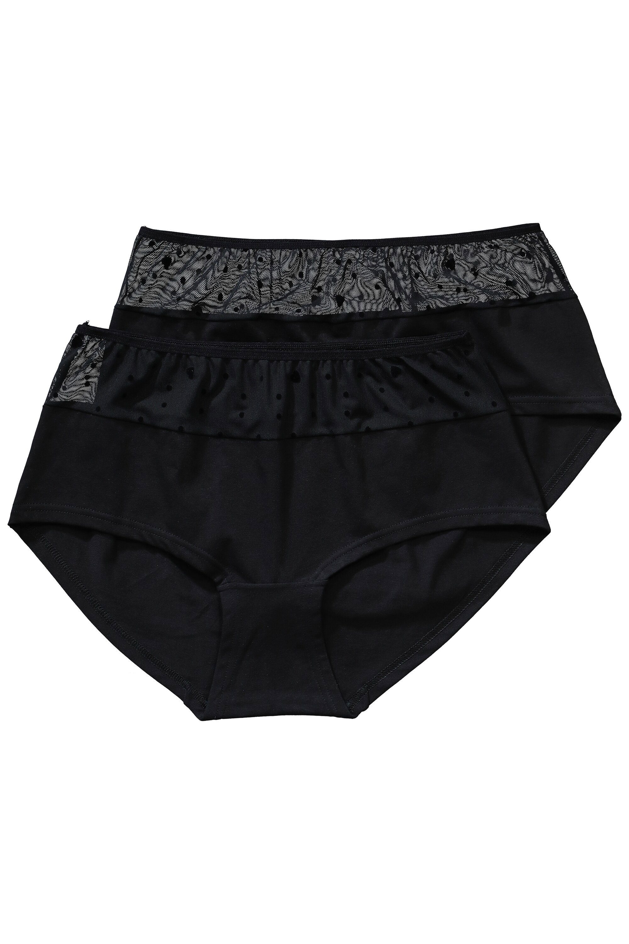 Ulla Popken Slip Hipster 2er Pack Mesh Herzen