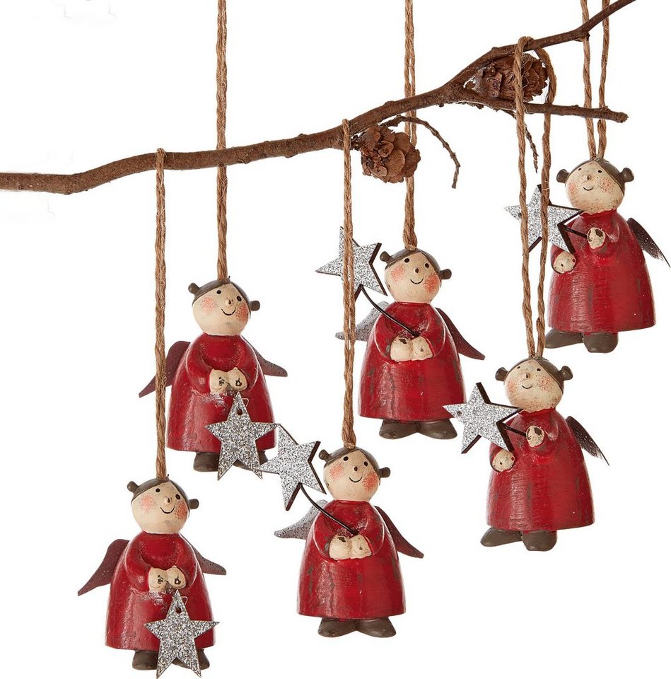 Schneider Baumbehang Weihnachtsdeko Rot Christbaumschmuck Set 6 St