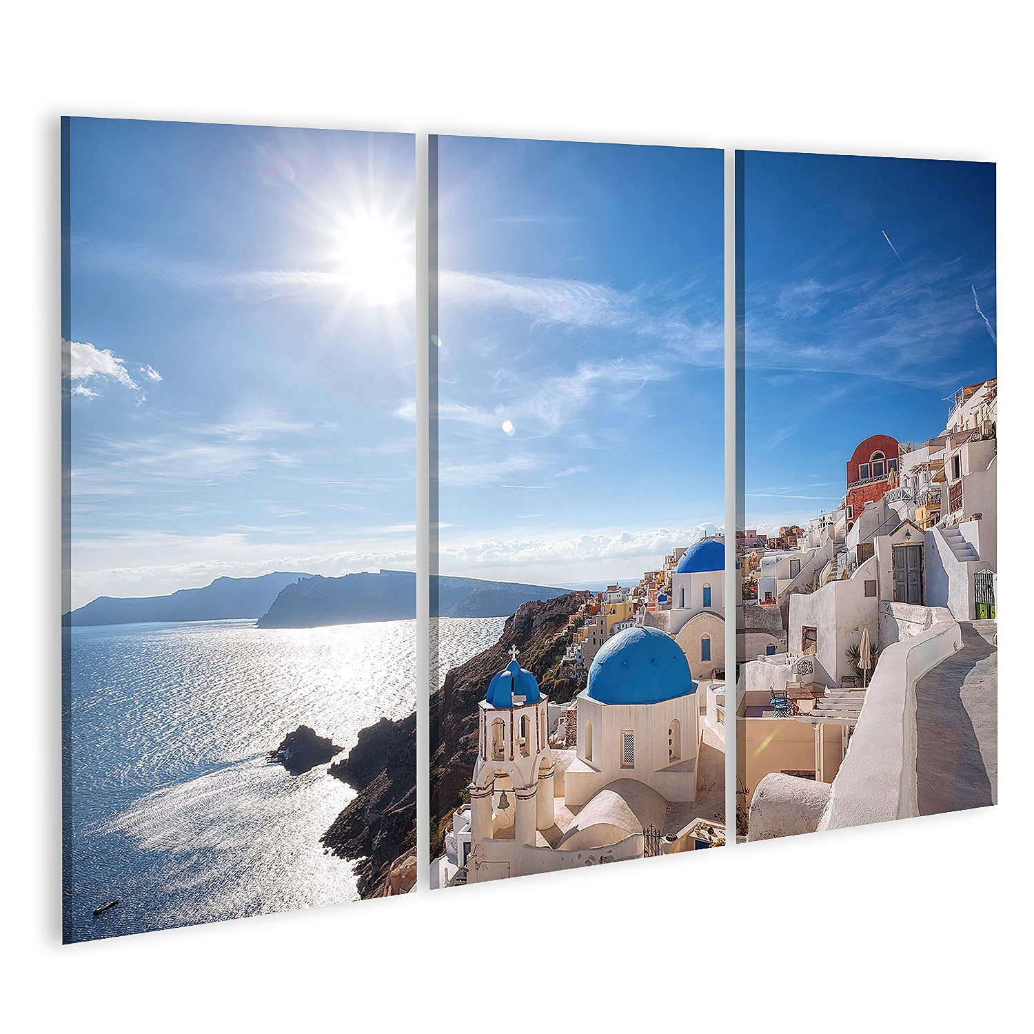 islandburner Leinwandbild Bild auf Leinwand Oia Dorf In Santorini Island Griechenland Wandbild