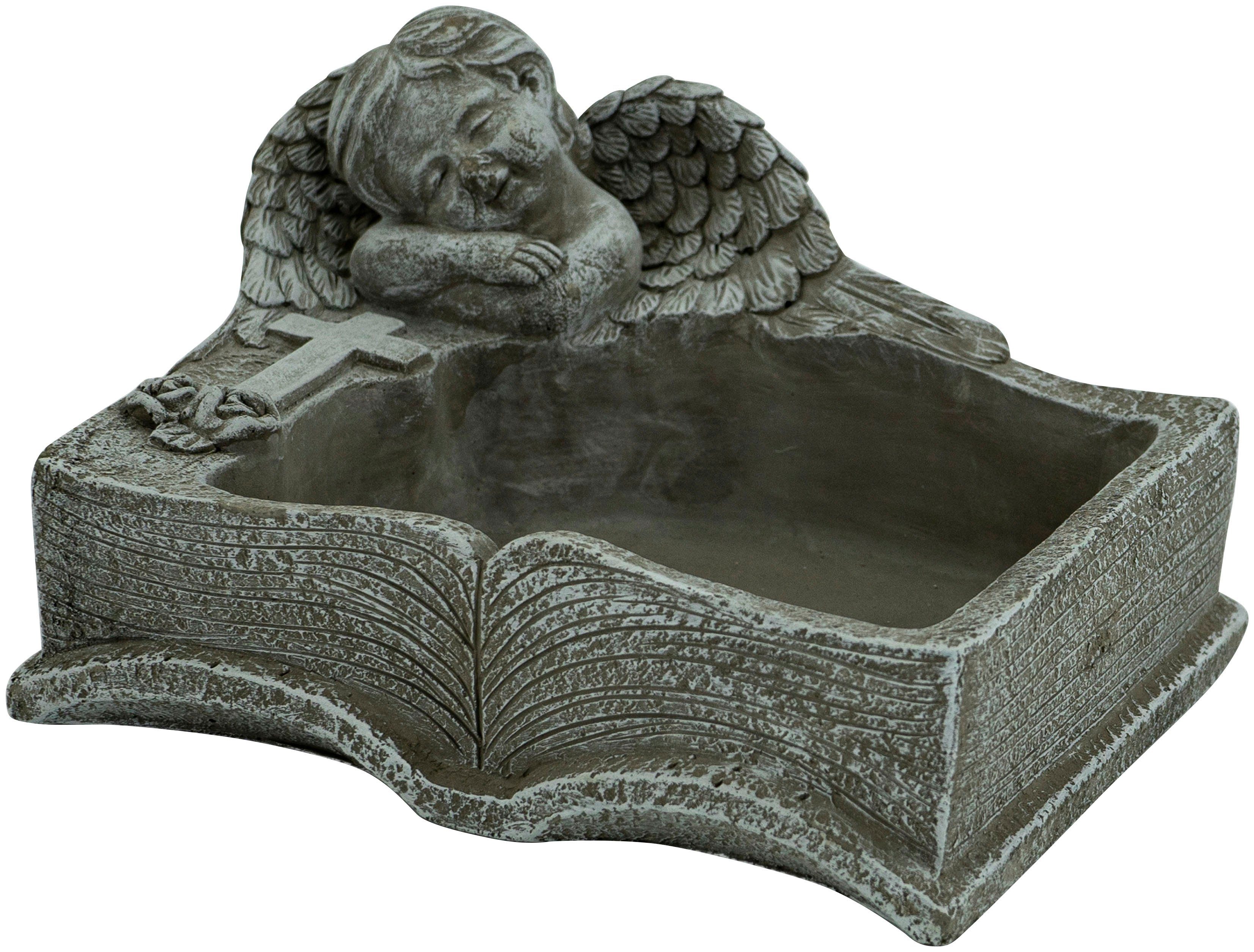 Spigen Dekoobjekt Buch mit Engelchen, Grab- und Gartendekoration aus Zement