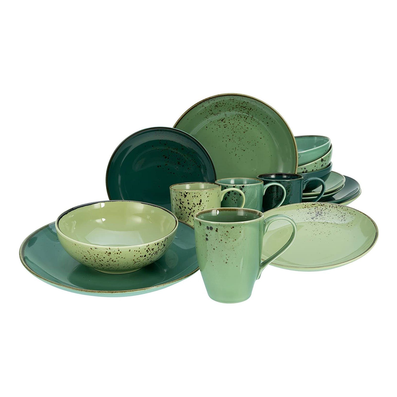 CreaTable Kombiservice Geschirr-Set NATURE COLLECTION (16-tlg), 4 ...