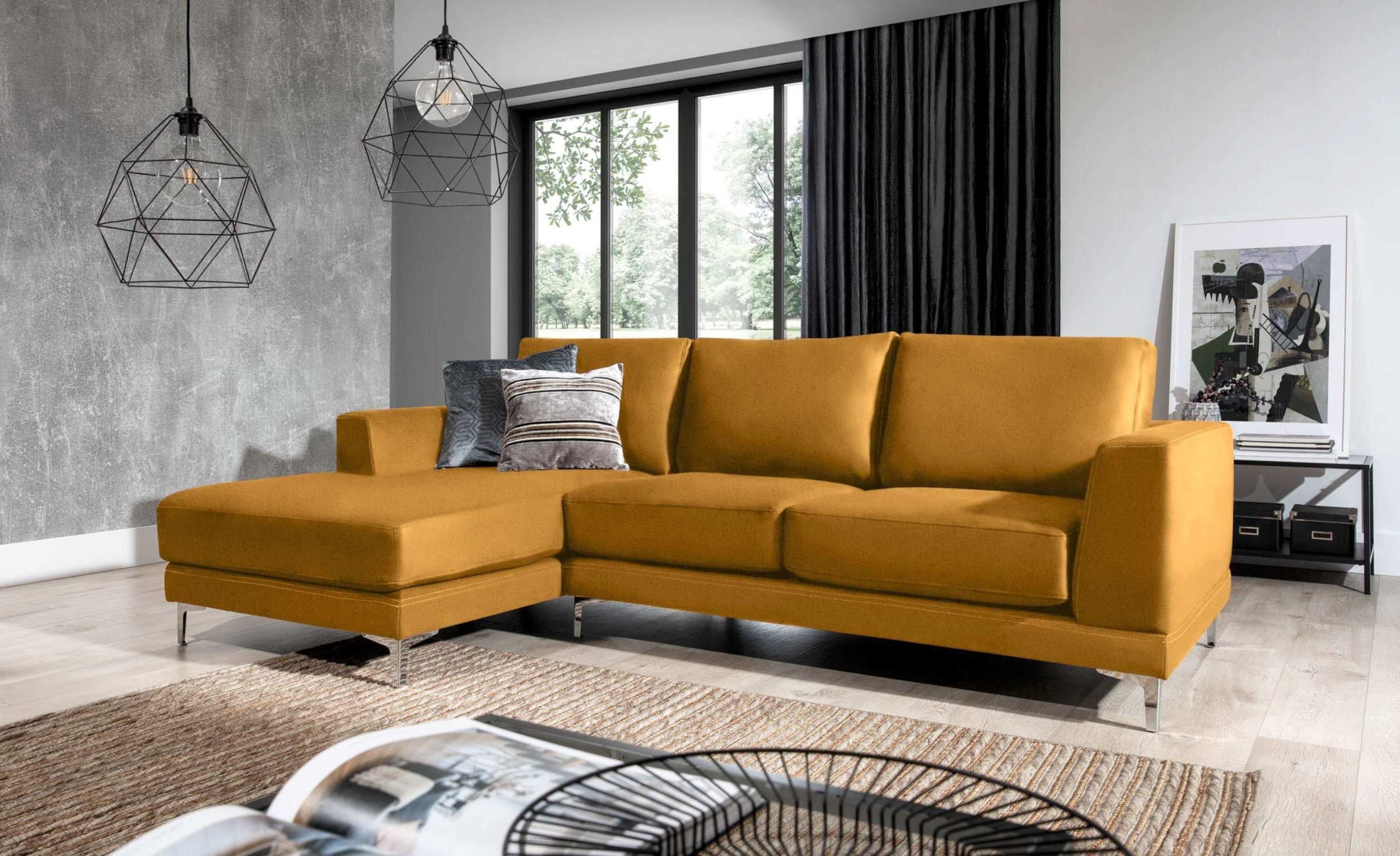 Stylefy Ecksofa Aria, L-Form, Eckcouch, Design