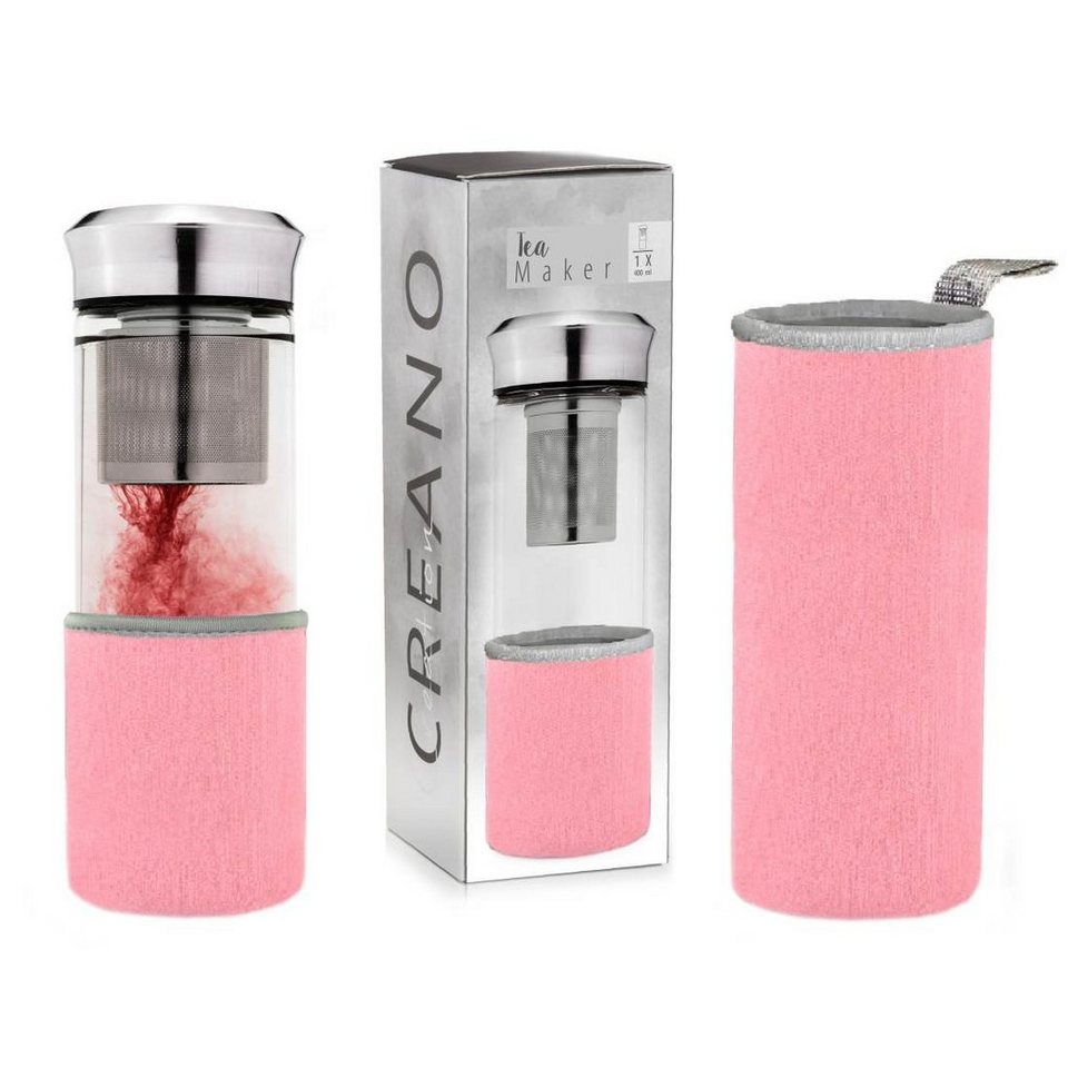Creano Thermoflasche Teamaker „rosa 400 Ml Edelstahldeckel Otto