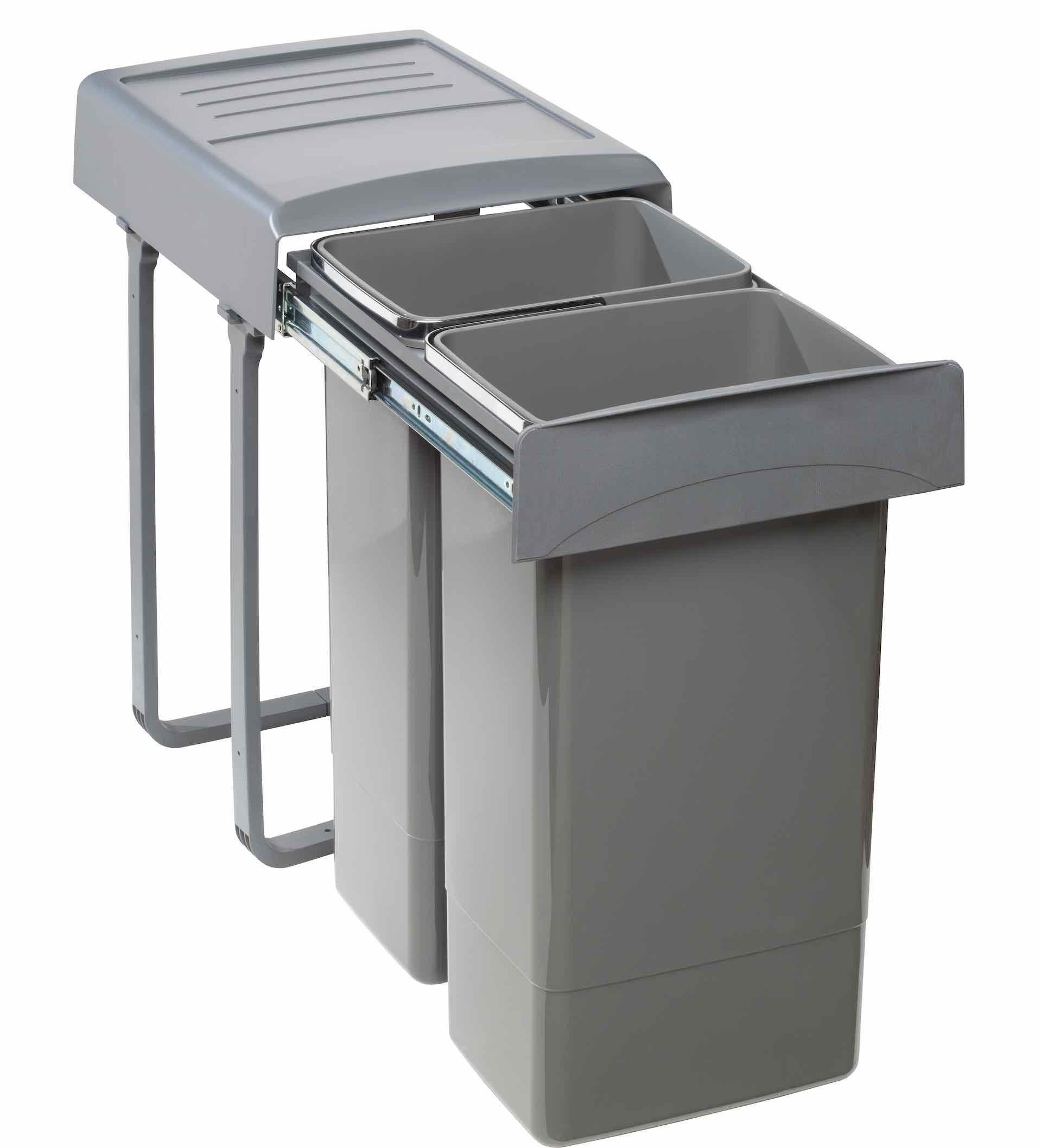 EKOTECH Einbaumülleimer EKOTECH MEGA 45 Abfallsammler 2 x 26 lt Soft ...