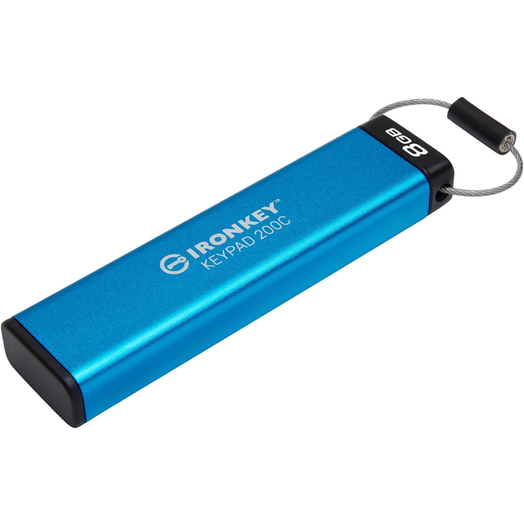 Kingston IronKey Keypad 200 8 GB USB-Stick, Geschwindigkeit: Lesen: max ...
